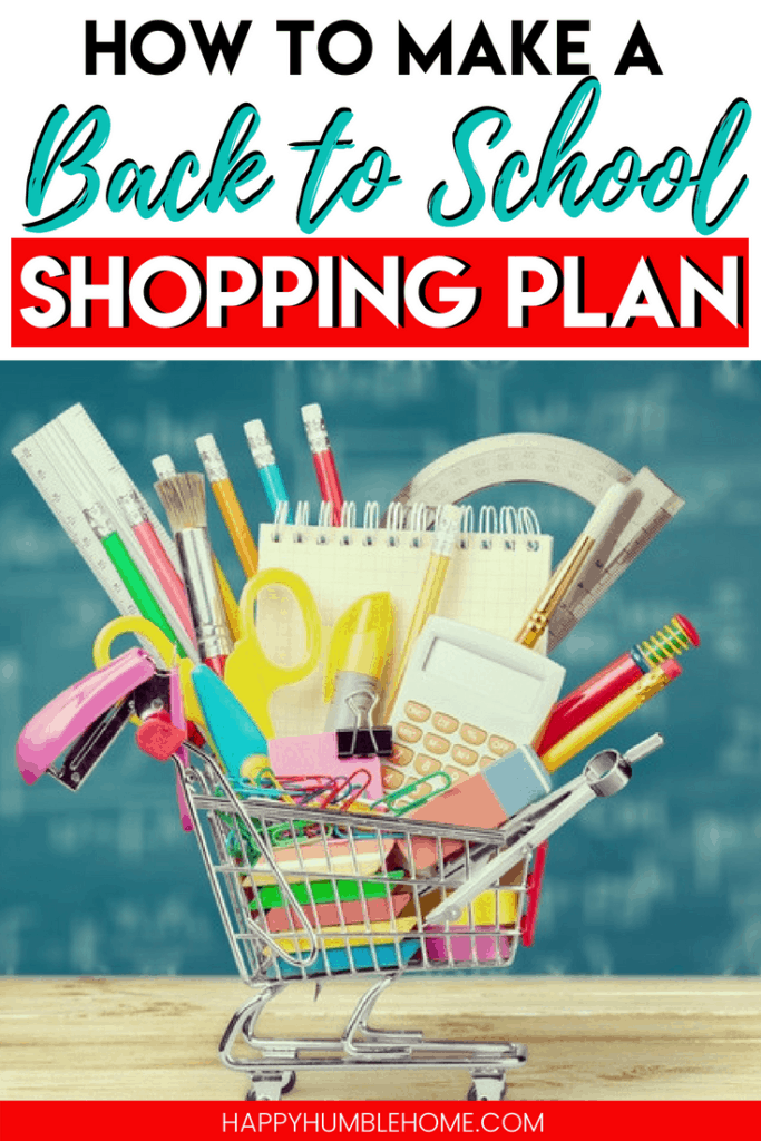 Back to School Shopping Plan that Saves you Money | Happy Humble Home